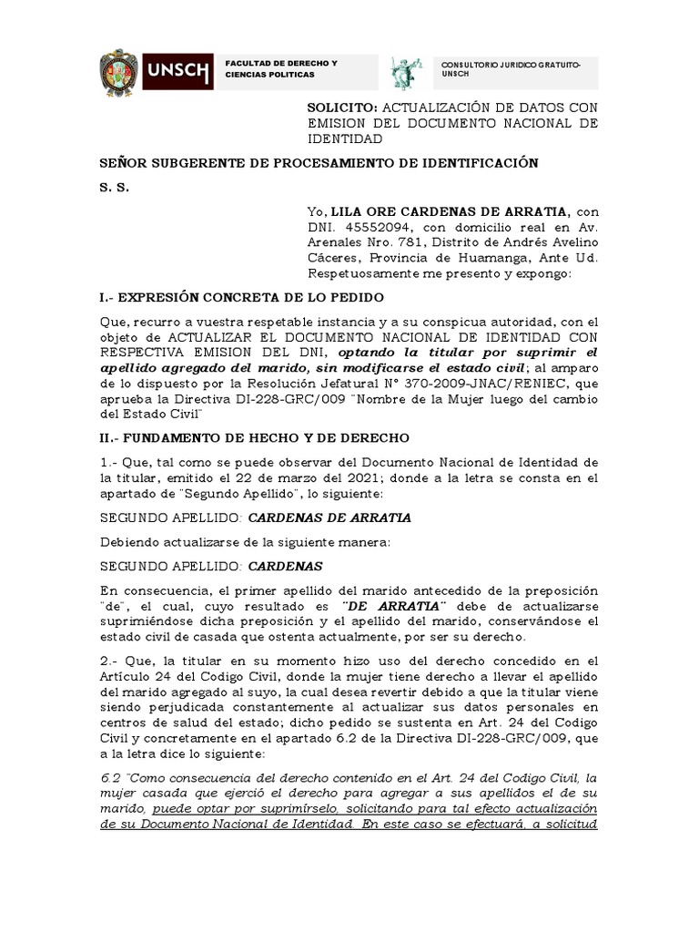 SOLICITO Actualizacion | PDF | Justicia | Crimen y violencia