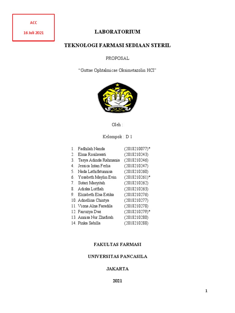 D1 - Tugas 4 - Guttae Okzimetazolin HCL | PDF