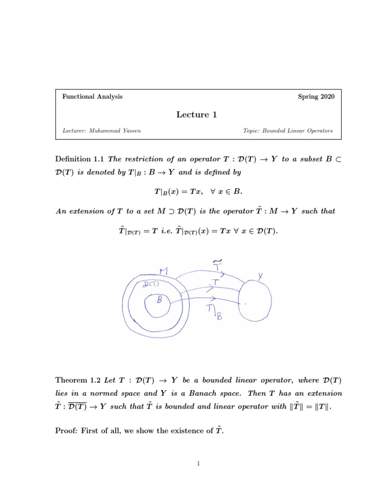 An In-Depth Look at Bounded Linear Operators and Functionals | PDF | Functional Analysis ...