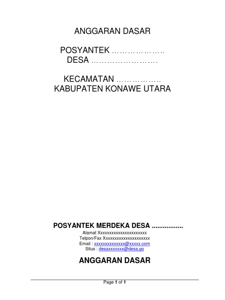 Lampiran 03. ADART POSYANTEK | PDF