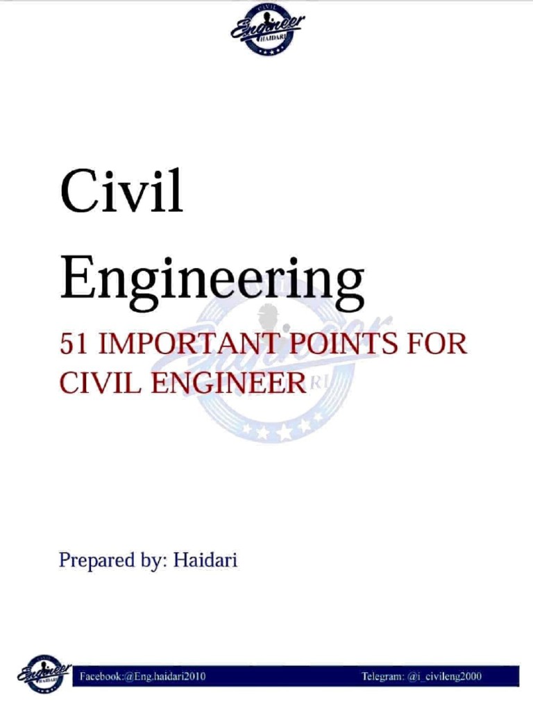 Important Civil Engineering Things | PDF | Brick | Concrete