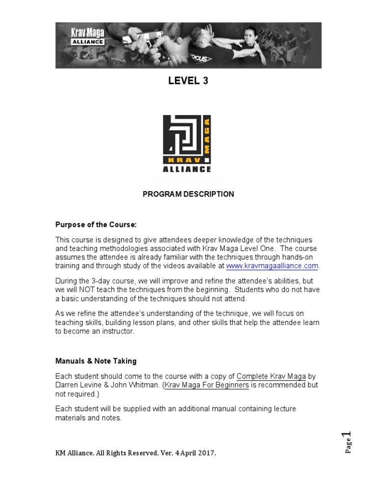 Level 3 Complete Manual Ver 42 | PDF | Combat Sports | Combat