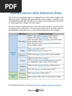 IOPCAM Skills Planning Sheet | PDF