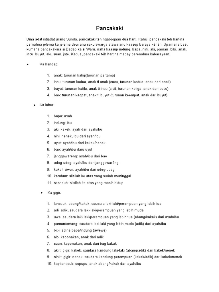 Pancakaki Basa Sunda | PDF | Kesehatan Holistik