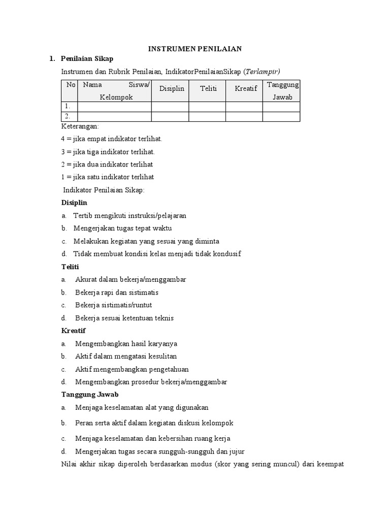 Herianto - Instrumen Penilaian | PDF | Komputer