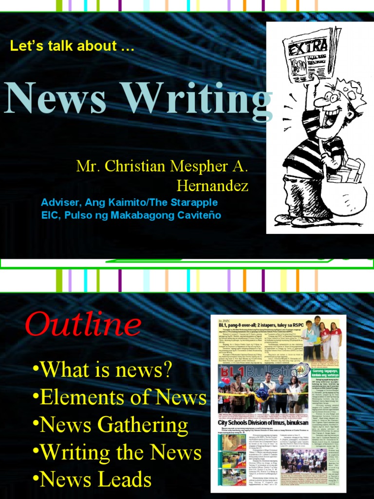 News Writing: Mr. Christian Mespher A. Hernandez | PDF | News | Cognition