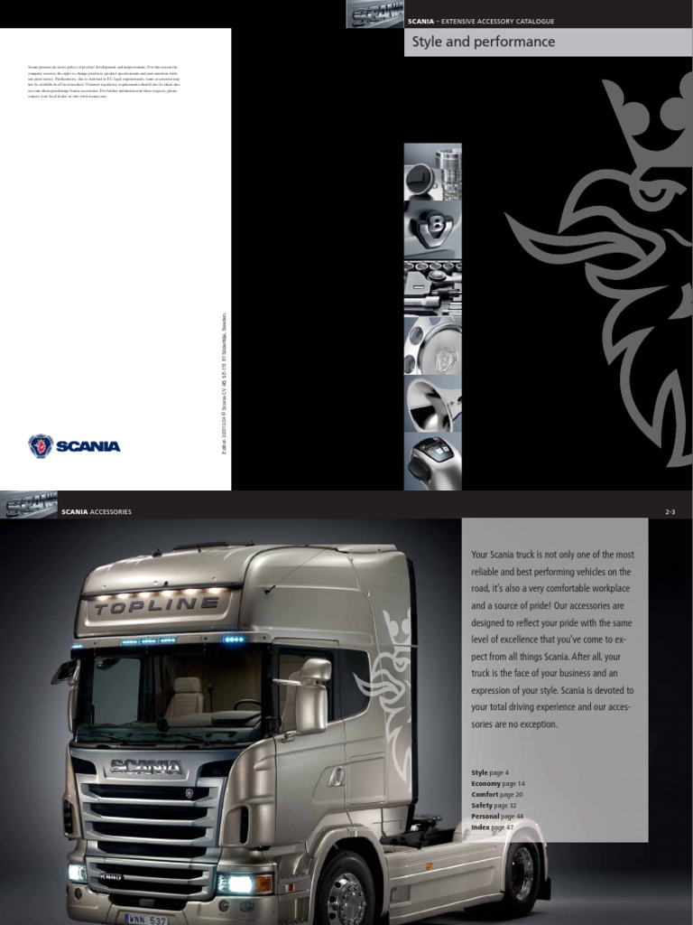 Style and Performance: Scania - Extensive Accessory Catalogue | PDF ...