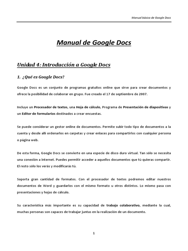 Manual de Google Docs (Google Drive) | PDF | Gmail | Archivo de computadora