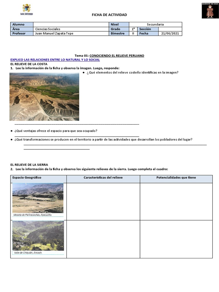 El Relieve Peruano | PDF