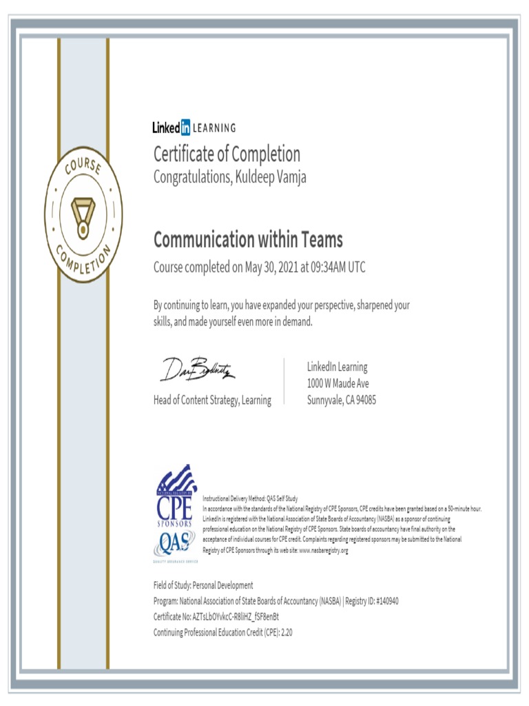Communication Certificates | PDF