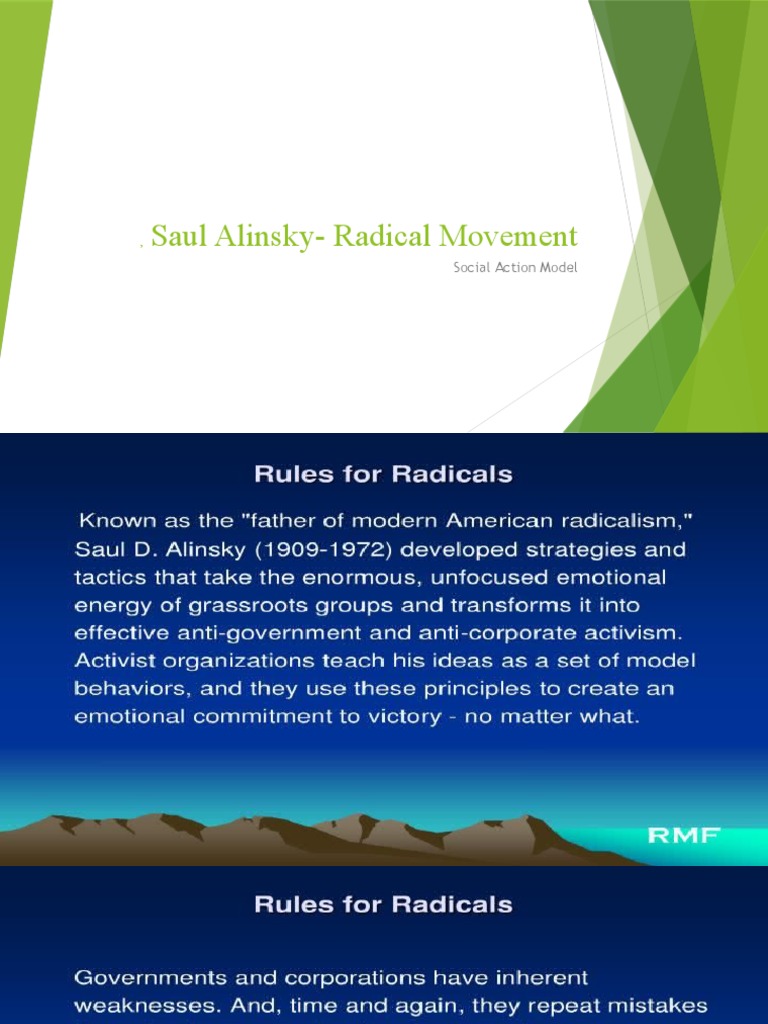 Saul Alinsky - Radical Movement | PDF