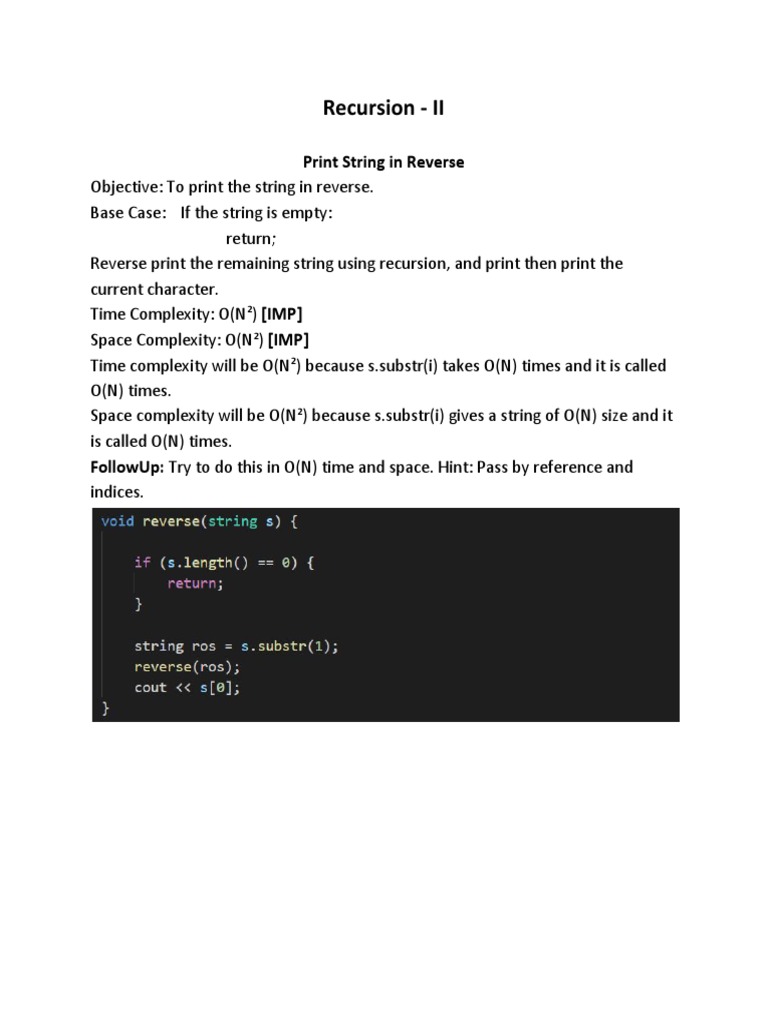 16.3 Recursion II - Apni Kaksha | PDF | Theoretical Computer Science | Computer Programming