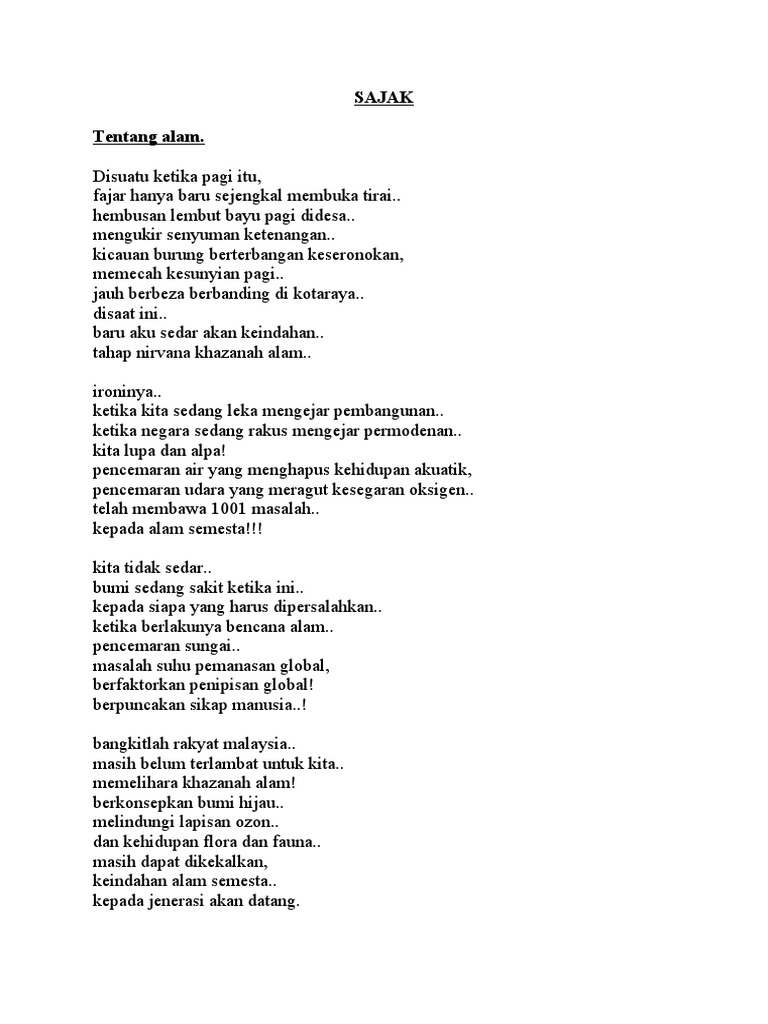 Sajak | PDF | Sains & Matematika