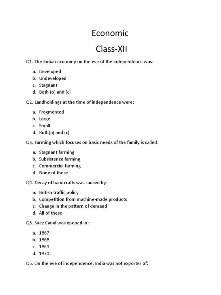 Economic XII | PDF | Green Revolution | Agriculture