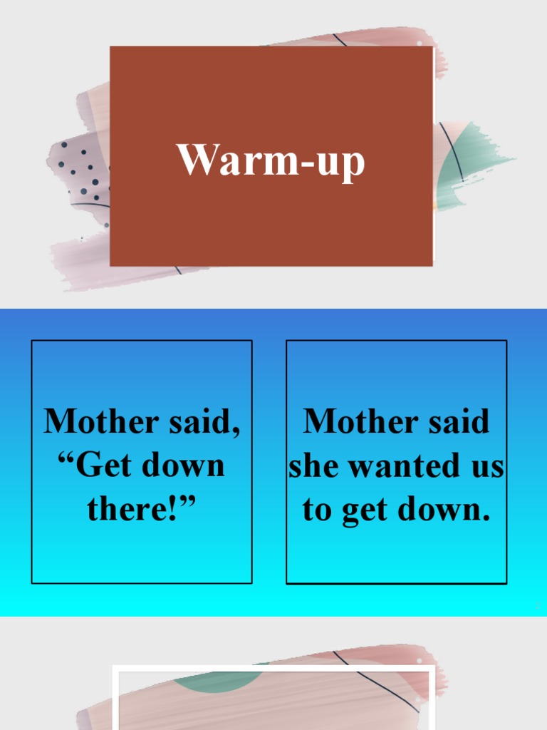 Quoted and Reported Speech | PDF | Grammatical Tense | Perfect (Grammar)