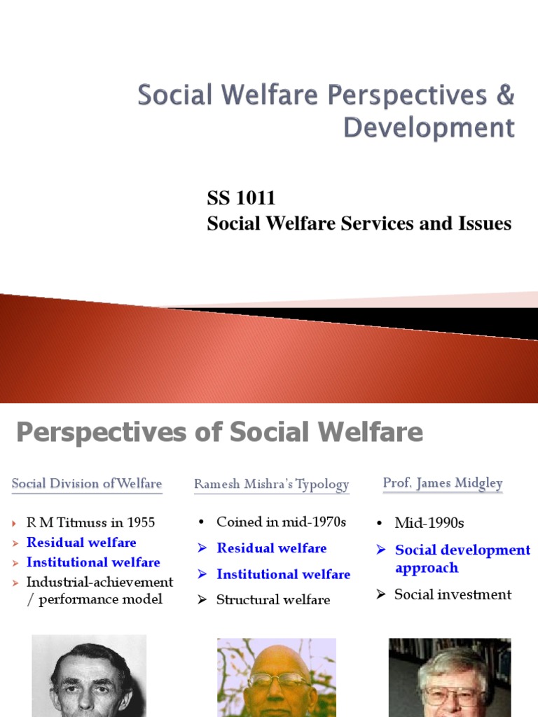 Lecture 2 - Social Welfare Perspectives & Development | PDF | Welfare ...