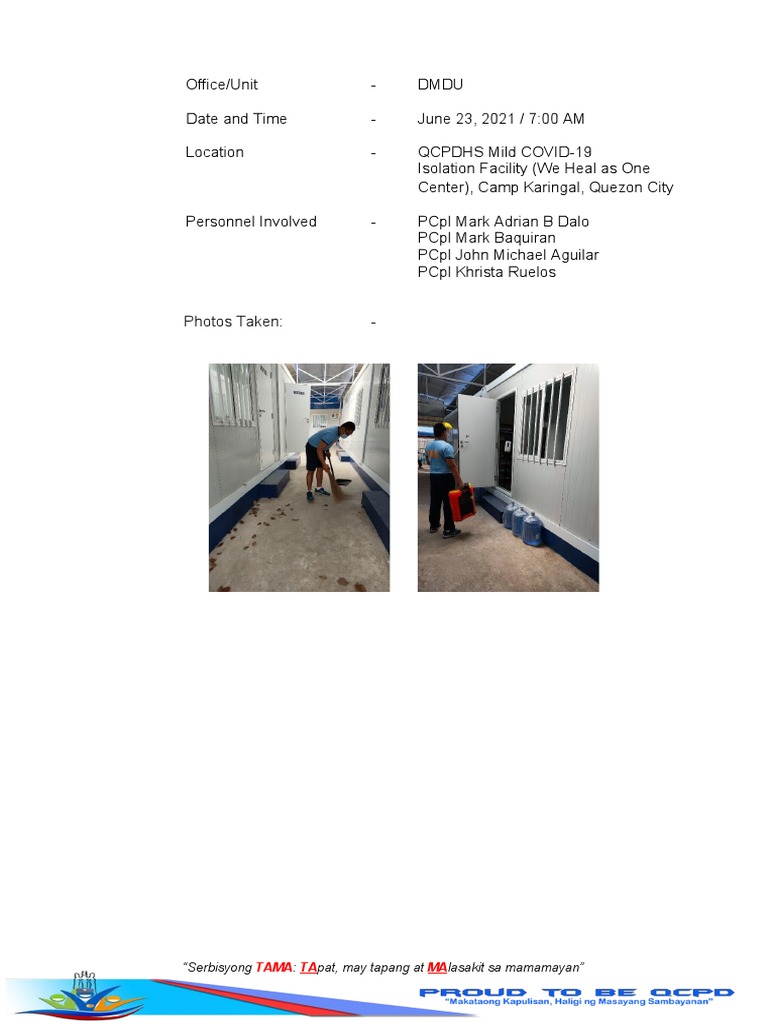 6.23.2021 Oplan Kalinisan New Format | PDF