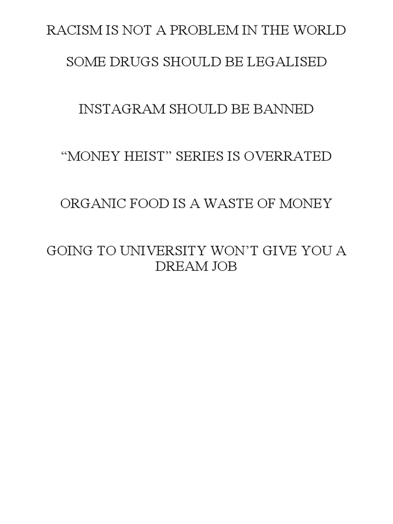 Provocative Statements | PDF