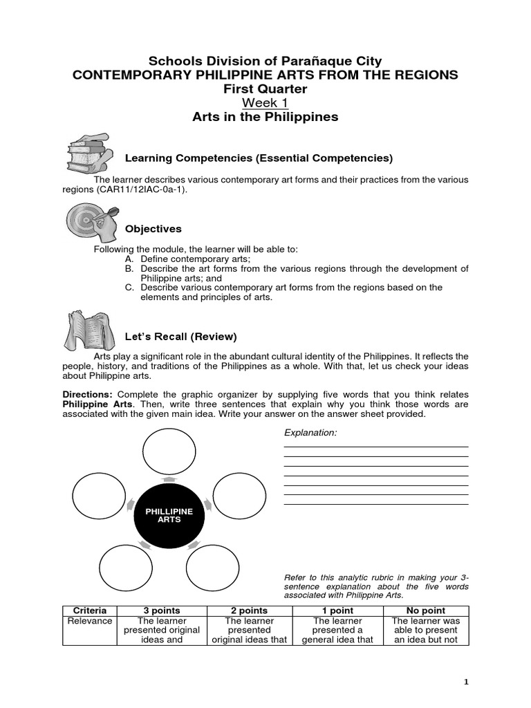 HUMSS (CPAR) Grade12 Quarter1 Module Week1 | PDF | Shape | Philippines