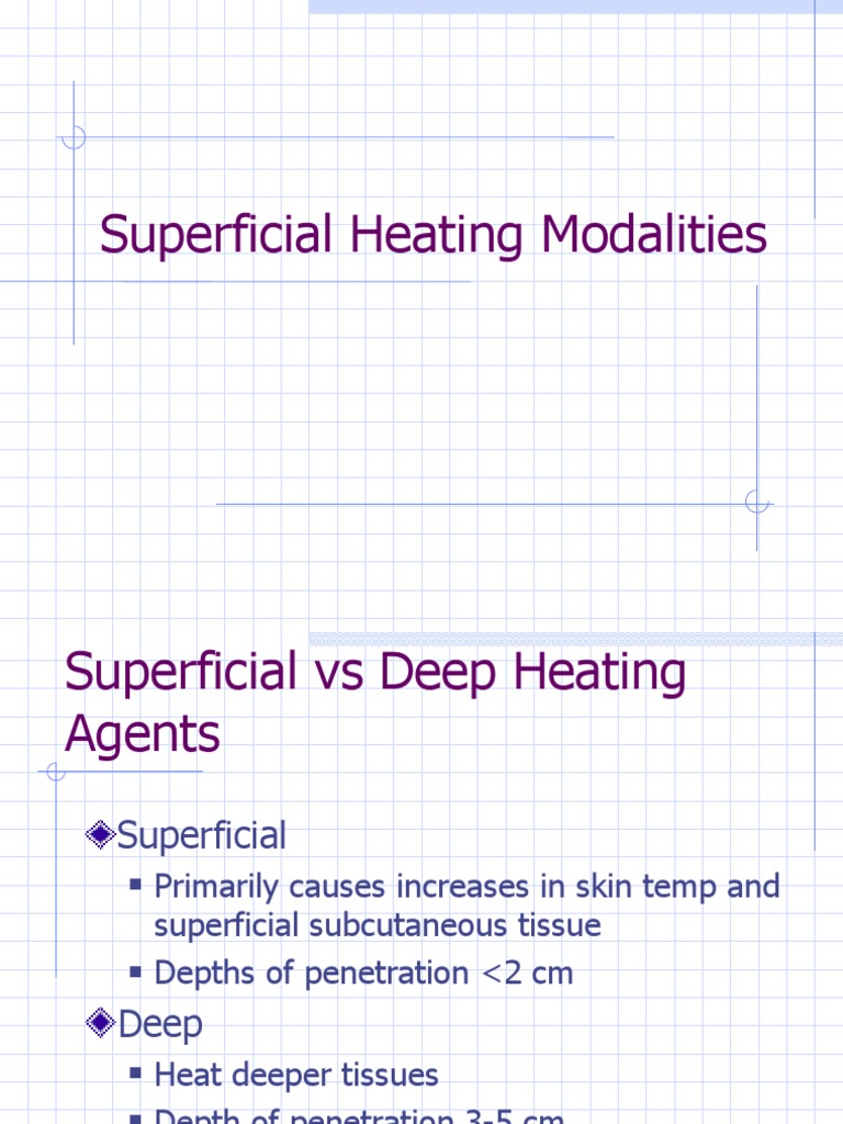 Superficial Heating Modalities | PDF | Muscle | Clinical Medicine