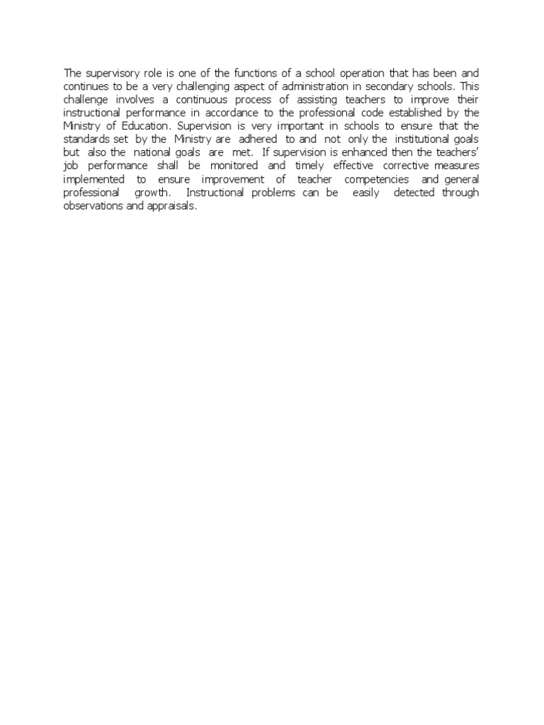 Enhancing Teacher Supervision In Schools Pdf