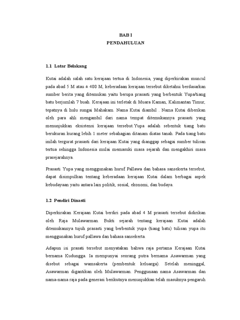 Sejarah Kerajaan Kutai Martadipura | PDF