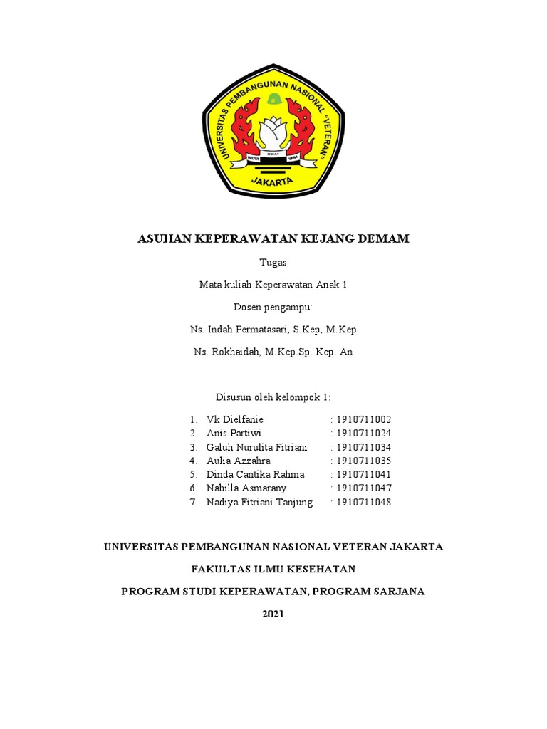 Askep Kejang Demam - KEL 1 - Kep Anak | PDF | Kesehatan Holistik ...