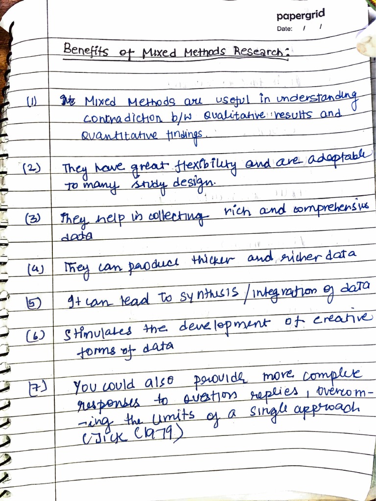 Benefits of Mixed Methods Research | PDF