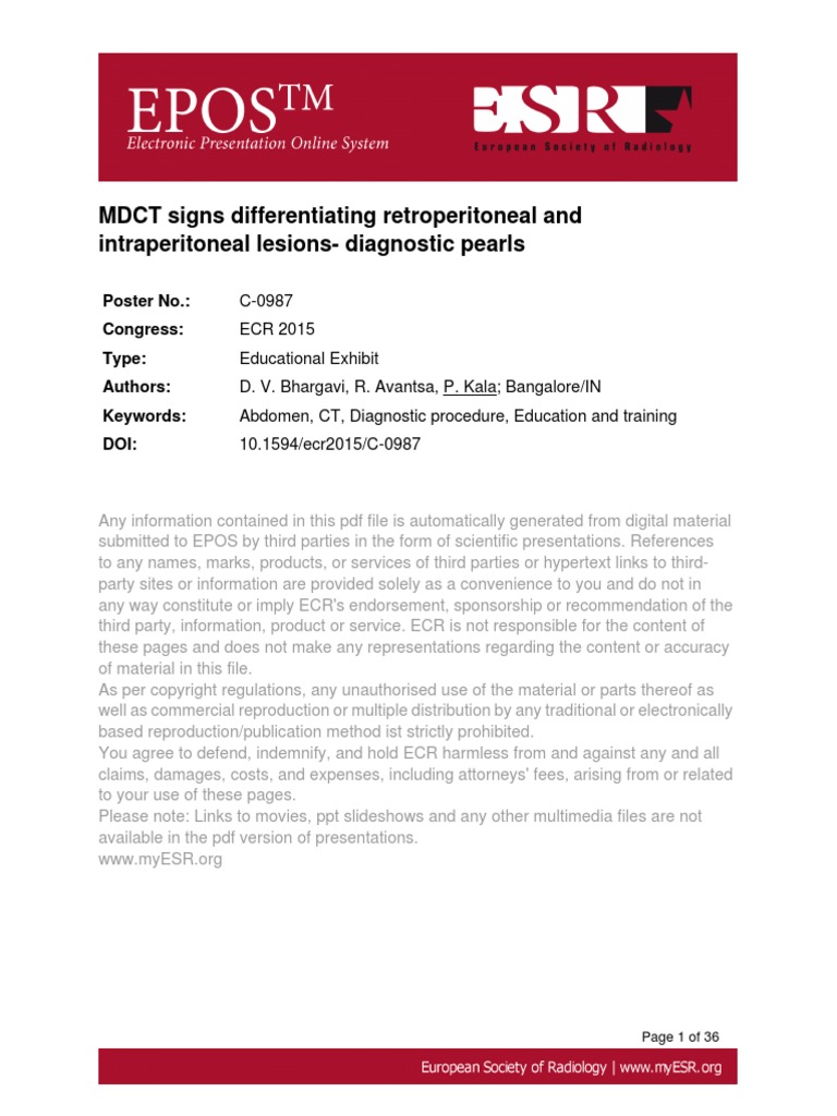Intraperitoneal Vs Retroperitoneal | PDF | Peritoneum | Kidney