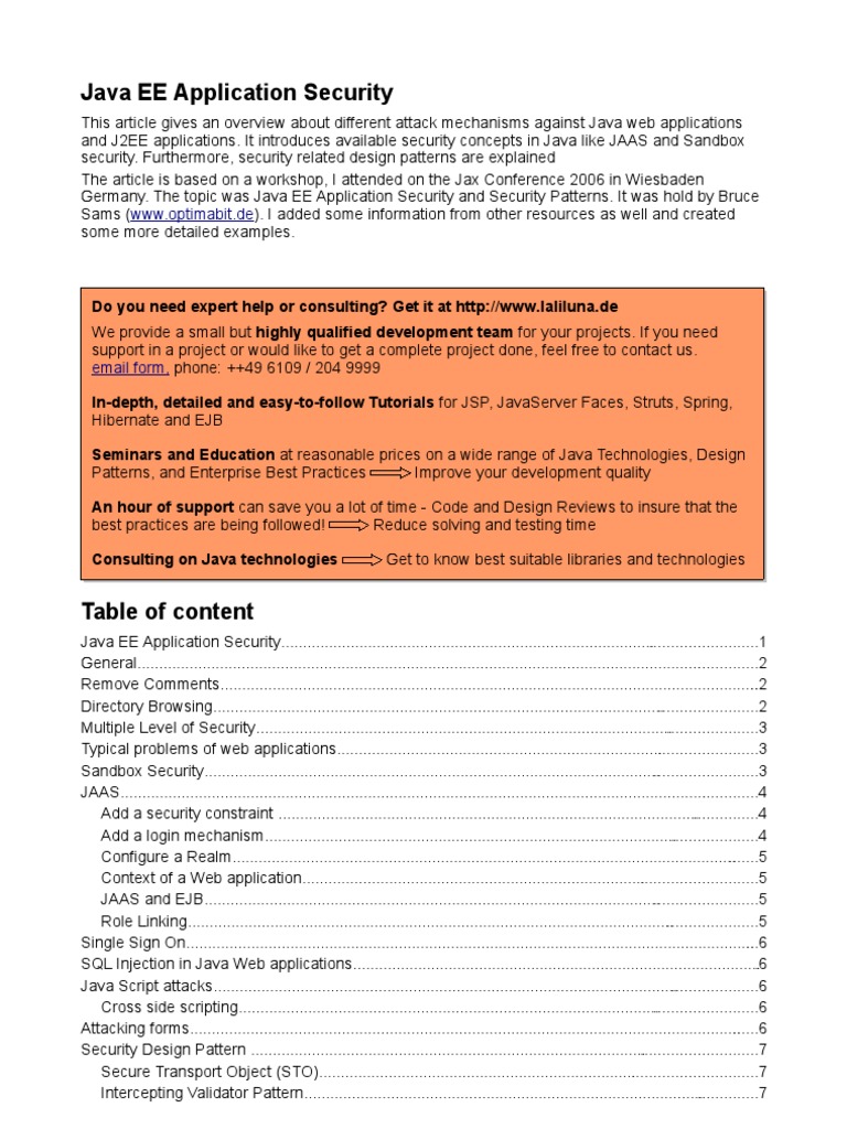 Java Security Tutorial Pdf
