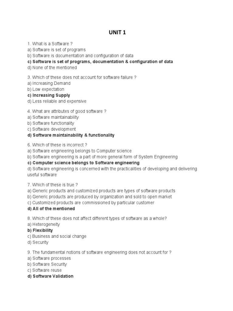 Se MCQ Unit 1 | PDF | Software Prototyping | Software Development Process Se MCQ Unit 1 | PDF | Software Prototyping | Software Development Process