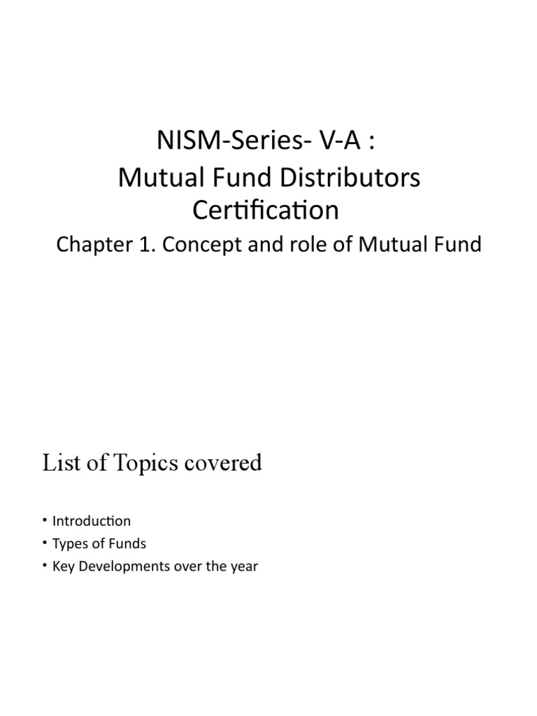 Mutual Fund Certification Guide | PDF | Mutual Funds | Investing