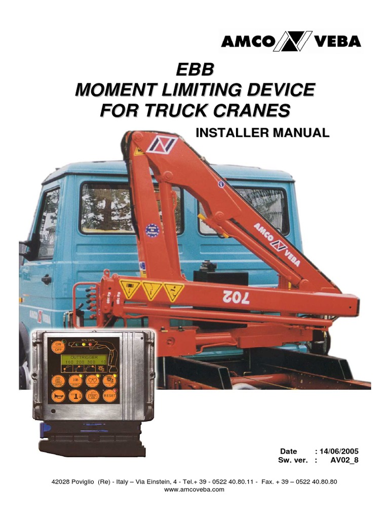 EBB Moment Limiting Device For Truck Cranes | PDF | Crane (Machine ...