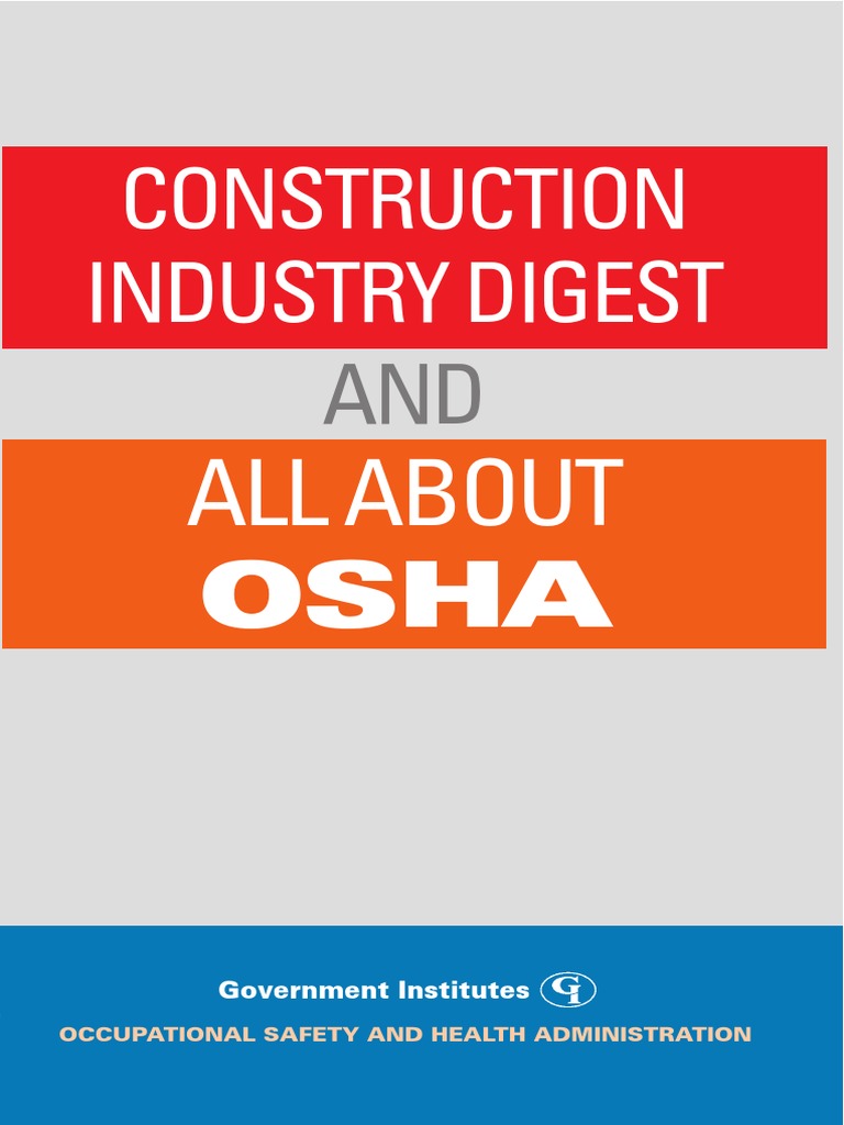 Occupational Safety and Health Administration - Construction Industry ...