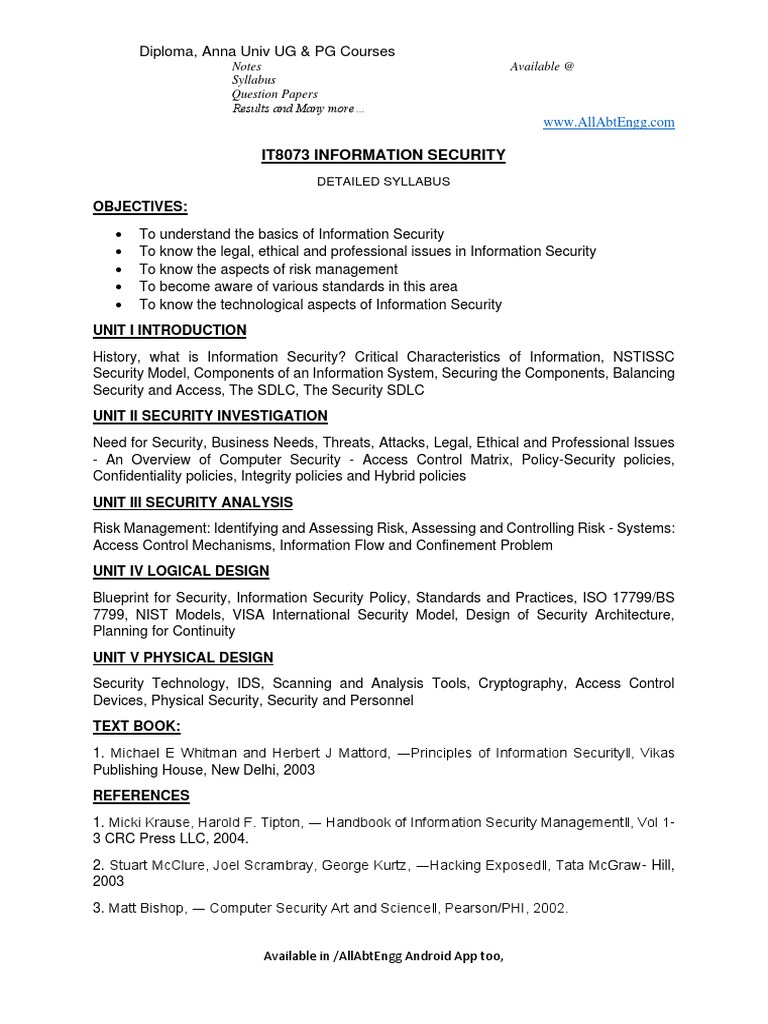 It8073 Information Security | PDF