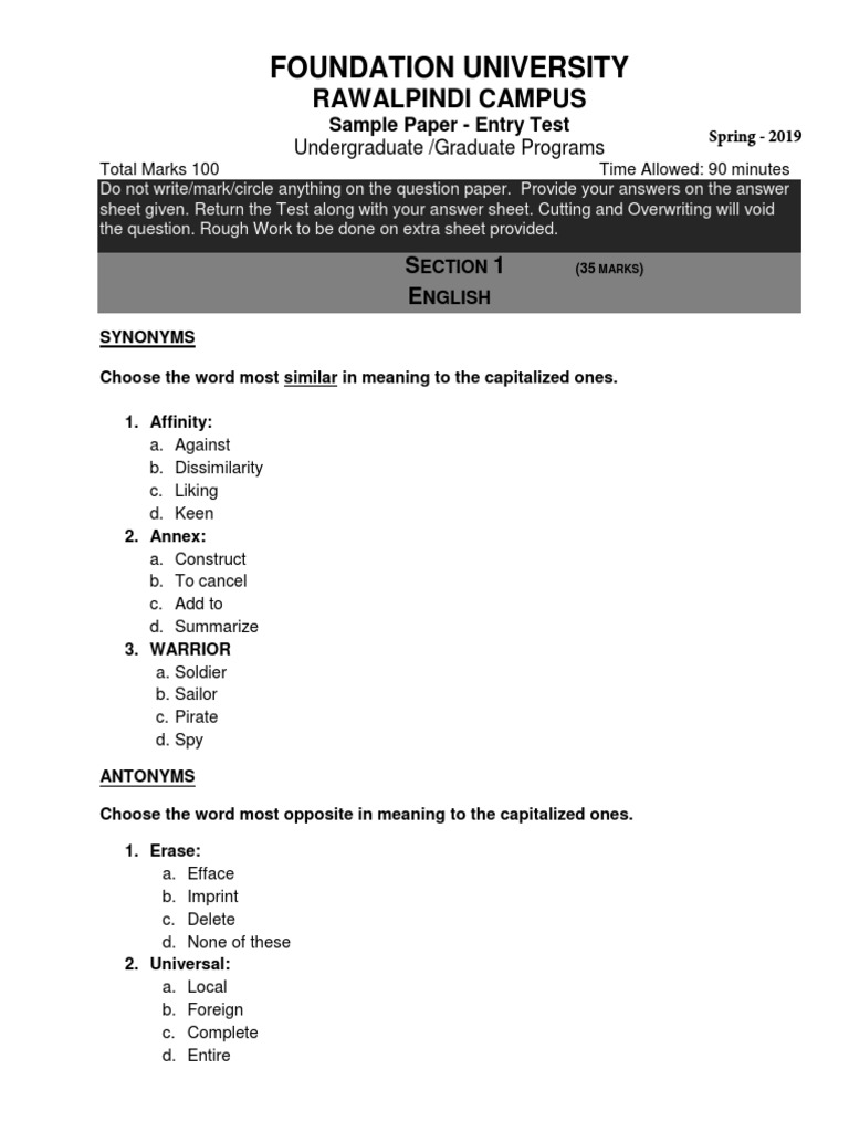 Samplepaper FURC | PDF | Teaching Mathematics | Science