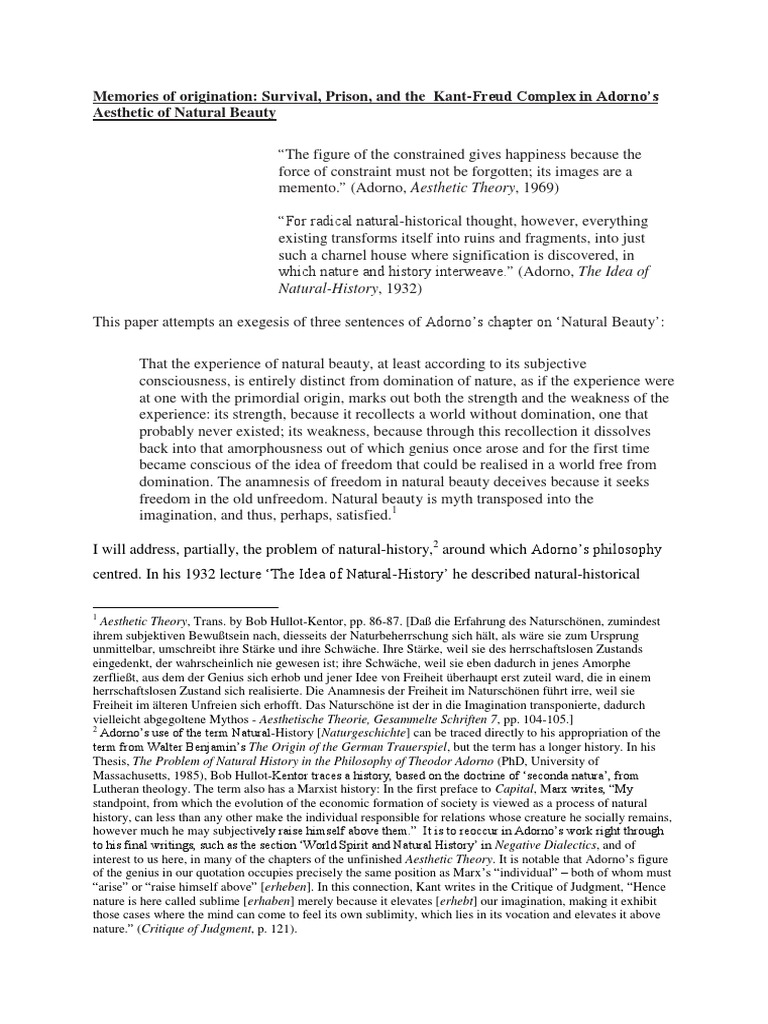 Memories of Origination Survival Prison | PDF | Immanuel Kant ...
