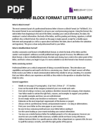 Modified Block Format Letter Guide | PDF