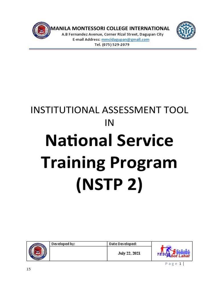 NSTP Community Immersion Assessment Guide | PDF | Evaluation | Poverty