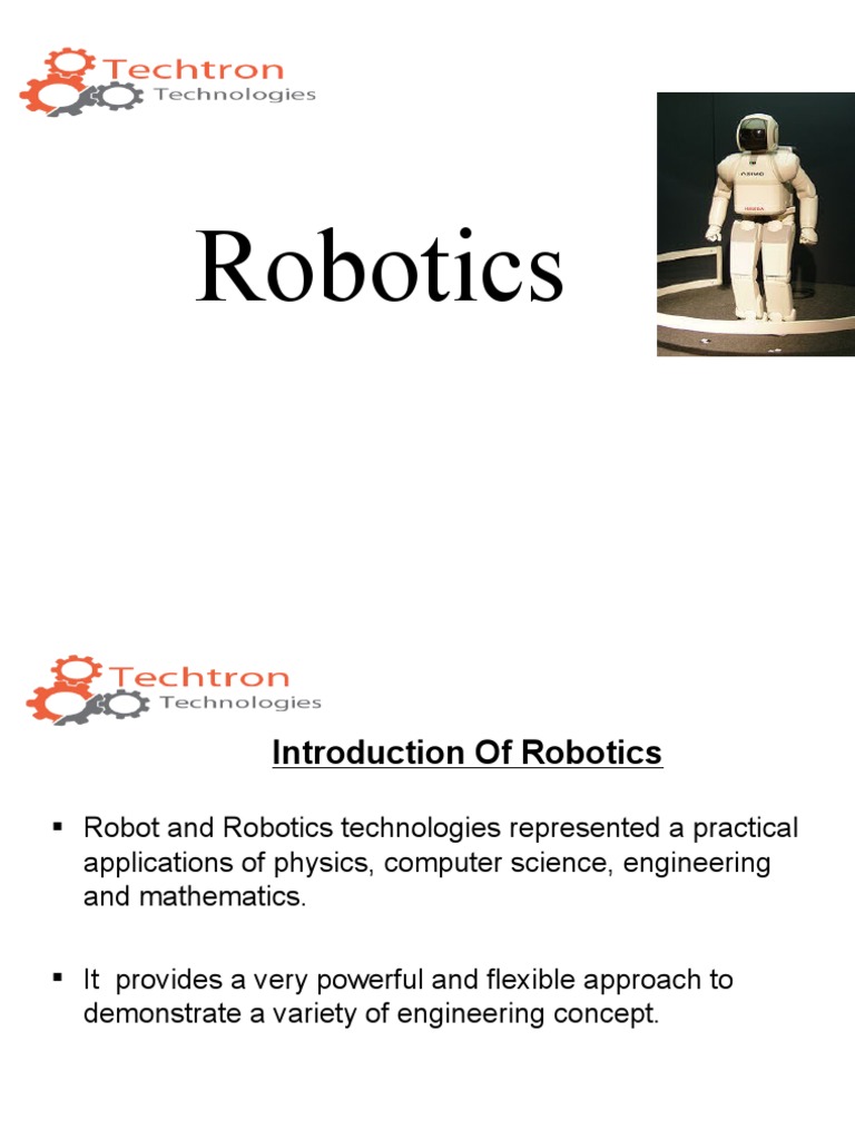 1.introduction To Robotics | PDF | Robot | Robotics