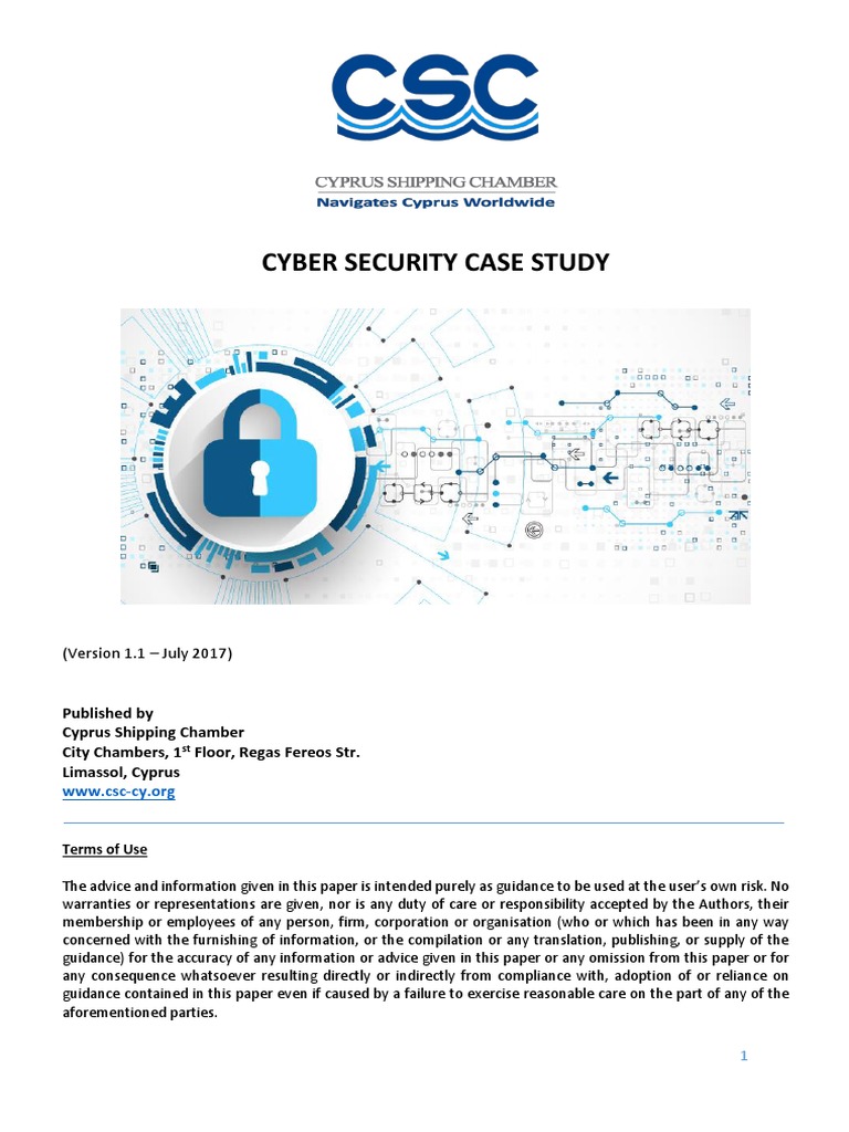 Cyprus Shipping Chamber Cyber Security Case Study | PDF | Computer ...