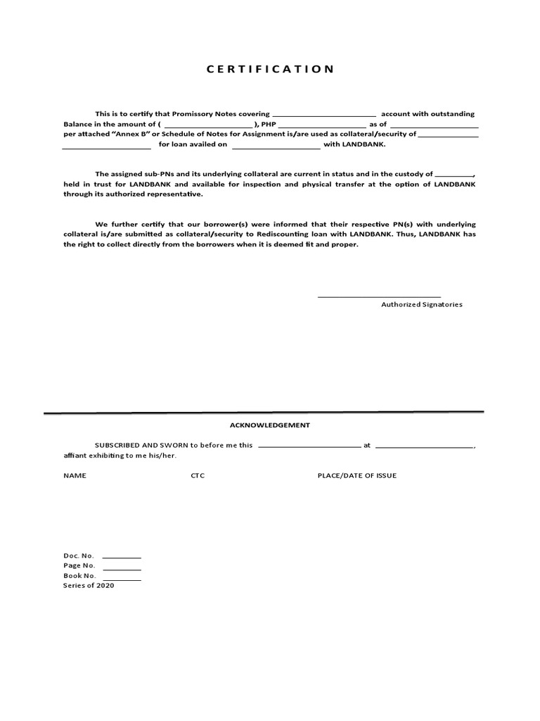 Certification (1) Certification Uder Oath Oflist of Cooperative Members | PDF