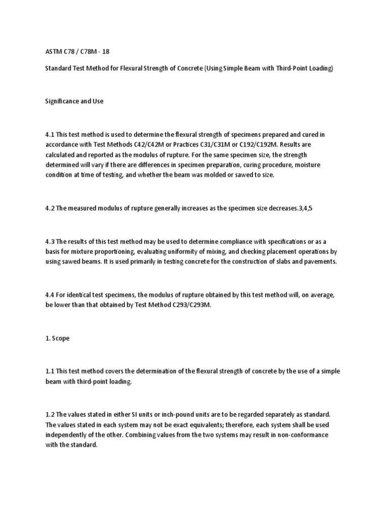 Astm C78 - C78M | PDF | Fracture | Concrete