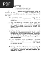 Affidavit Complaint For E-Libel Format | PDF | Defamation | Justice