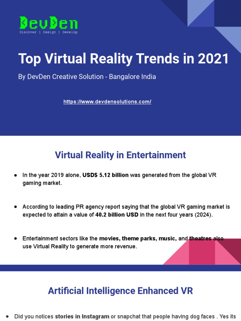 Top Virtual Reality Trends in 2021 | PDF
