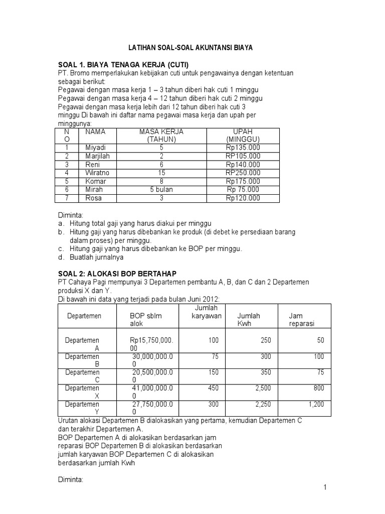 Latihan Soal Akbi 2 | PDF | Teknologi & Rekayasa