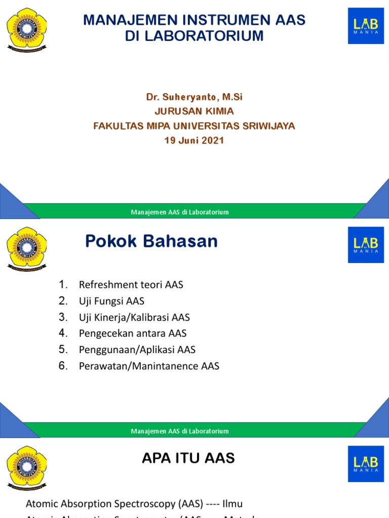 Manajemen Instrumen Aas Di Laboratorium Pdf