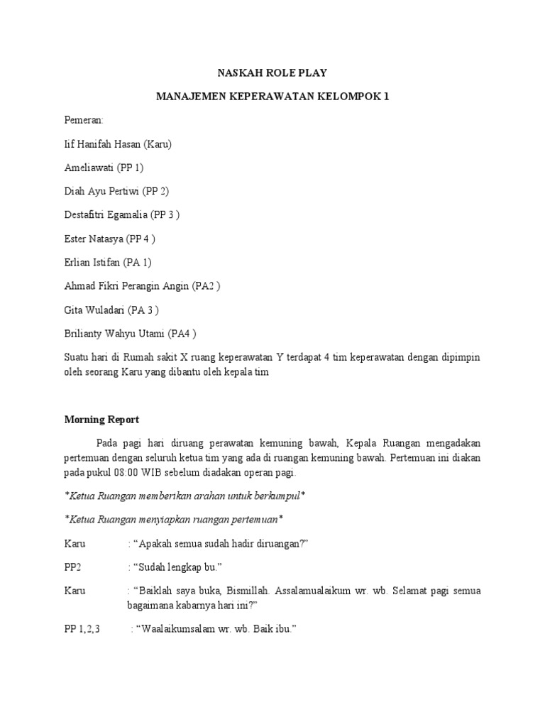Naskah Role Play | PDF