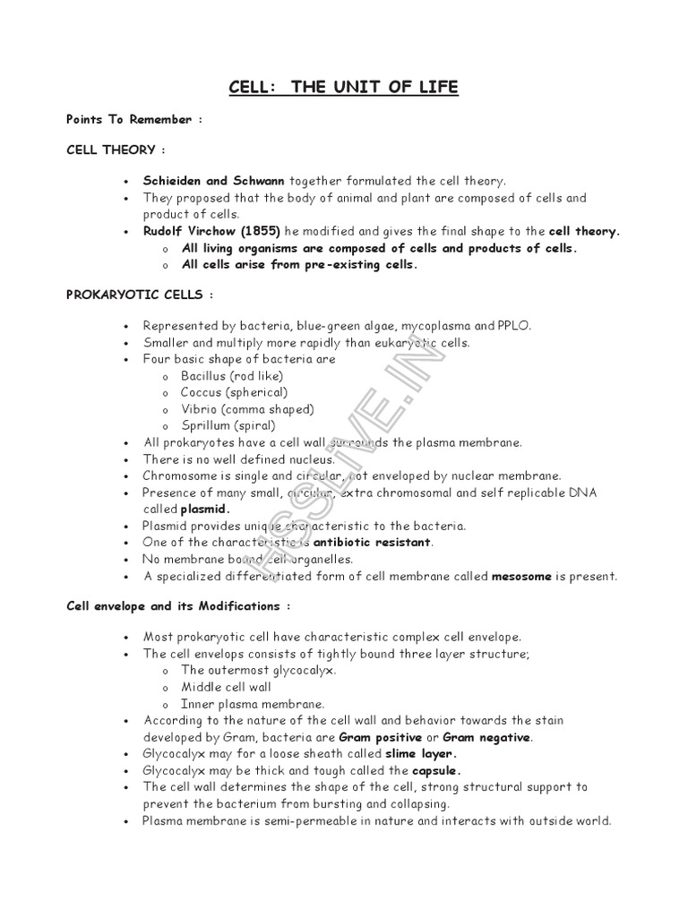 5.cell - The Unit of Life-Hsslive | PDF