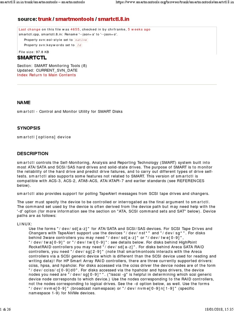 Smartmontools - Smartmontools | PDF | Parameter (Computer Programming ...